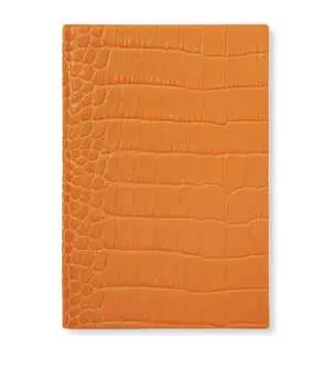 Smythson Mara Leather Chelsea Notebook - Orange