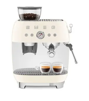 SMEG Egf03cruk Espresso Coffee Machine With Grinder Neutral