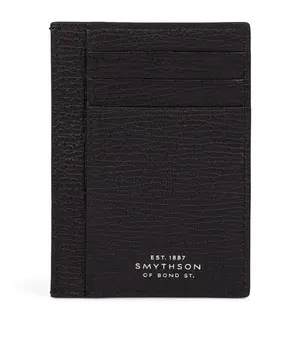 Smythson Calfskin Ludlow Card Holder - Black