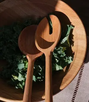 THE CONRAN SHOP Set Of 2 Oak Istria Salad Servers