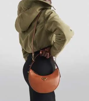 Prada Arqué Leather Shoulder Bag