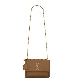 Saint Laurent Medium Sunset Shoulder Bag - Brown