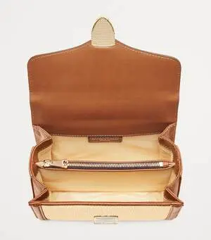 ASPINAL OF LONDON Raffia Mayfair Midi Bag