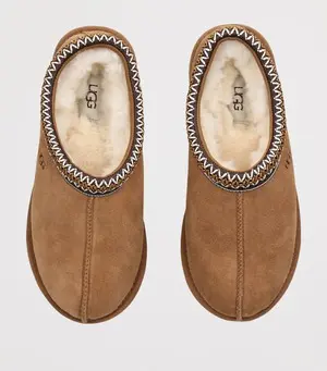 UGG Suede Tasman Ii Slippers With Braided Trim - Beige