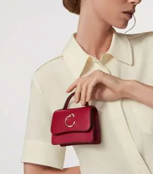 Cartier Micro Leather Panthère Top-handle Bag - Red
