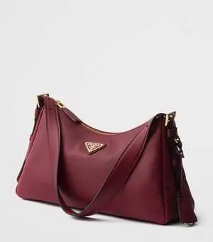 Prada Medium Leather Shoulder Bag - Red