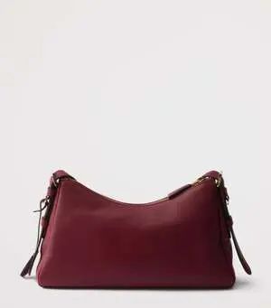 Prada Medium Leather Shoulder Bag - Red
