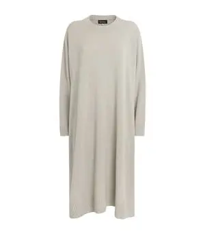 Eskandar Cashmere A-line Sweater Dress - Grey