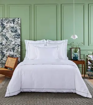 YVES DELORME Cotton Athena Super King Duvet Cover - Green
