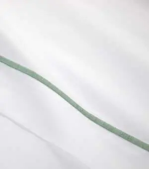 YVES DELORME Cotton Athena Super King Flat Sheet - Green