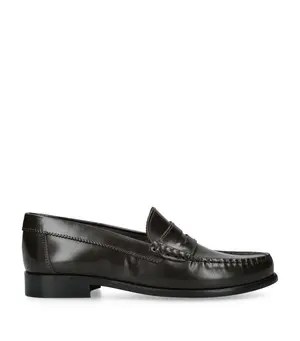 PAPOUELLI Leather London Loafers - Brown