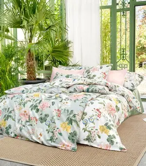 SCHLOSSBERG Floral Artemis-noblesse King Oxford Pillowcase - Green