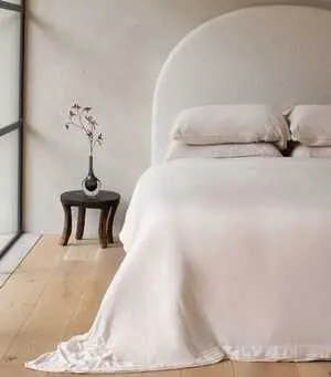 SHELEP Merino Jersey Super King Duvet Cover - Ivory