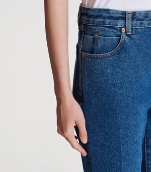 Balmain Elongated Straight Leg Jeans