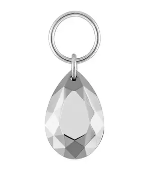 MARIA TASH Faceted Pear Charm - White