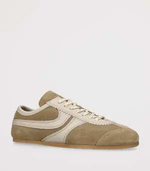 Dries Van Noten Suede Dustin Lace Up Sneakers - Beige
