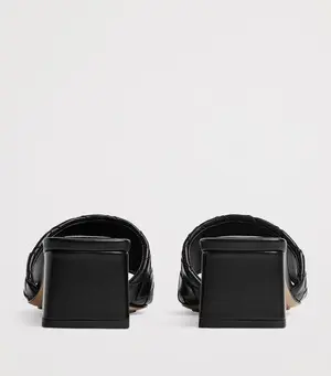 Bottega Veneta Lambskin Parco Heeled Mules - Black