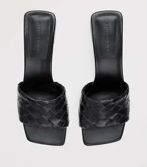 Bottega Veneta Lambskin Parco Heeled Mules - Black