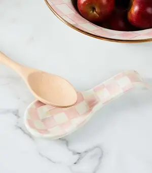 MACKENZIE-CHILDS Rosy Check Spoon Rest