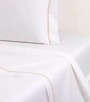 YVES DELORME Athena Super King Flat Sheet - Beige