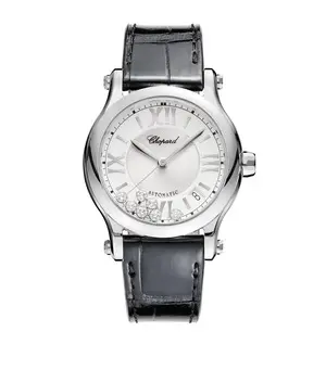 Chopard Happy Sport Automatic Watch With Diamonds - Silver