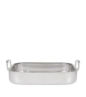 LE CREUSET 3-ply Stainless Steel Rectangular Roaster - Silver