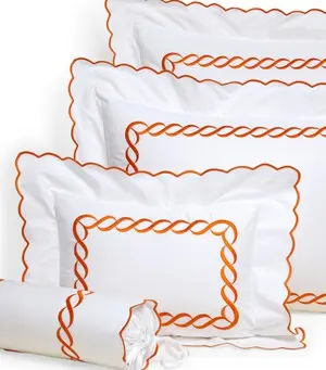 PRATESI Treccia Oxford Pillowcase - Orange