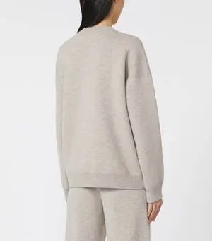 Max Mara Wool-blend Logo Sweater - Beige