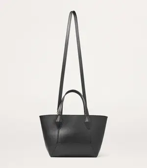 JIMMY CHOO Diamond Small Leather Tote Bag - Black