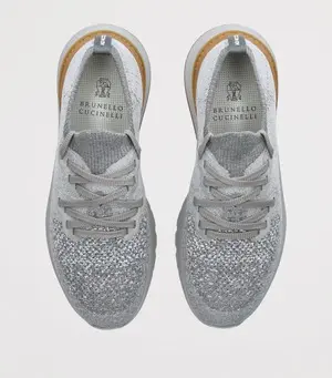 Brunello Cucinelli Knitted Lace-up Sneakers