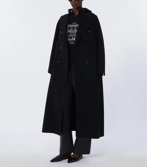 Max Mara Faux Leather Wide-leg Trousers