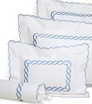 PRATESI Treccia Oxford Pillowcase - Blue