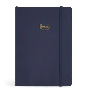 Harrods Logo A5 Notebook - Navy