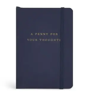 Harrods Logo A6 Notebook - Navy