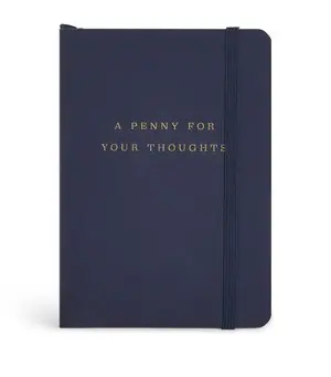 Harrods Logo A6 Notebook - Navy