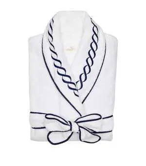 PRATESI Cotton Treccia Bathrobe - Navy
