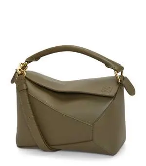 Loewe Small Leather Puzzle Edge Top-handle Bag