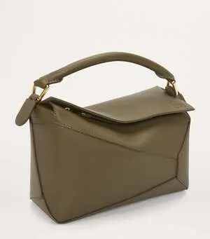 Loewe Small Leather Puzzle Edge Top-handle Bag