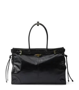 Prada Large Leather Bonnie Top-handle Bag