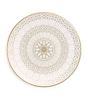 THE MARTHA, BY BACCARAT Arcadia Gold Bread Plate - Clear