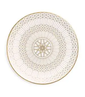 THE MARTHA, BY BACCARAT Arcadia Gold Bread Plate - Clear