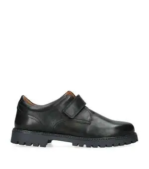 PAPOUELLI Harry Leather School Shoes - Black