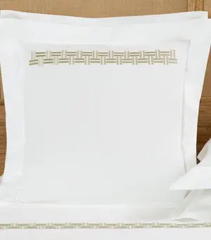 Frette Basket Weave Oxford Euro Sham - Green