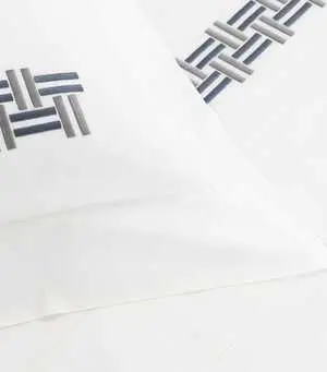 Frette Basket Weave Super King Duvet Cover - Blue