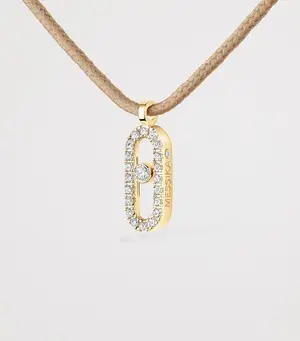 Messika 18kt Yellow Diamond Pendant Necklace