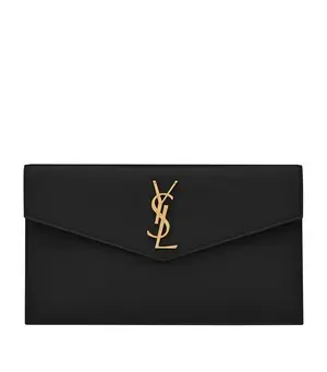 Saint Laurent Uptown Leather Clutch Bag