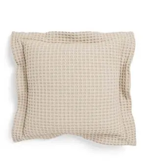 PETER REED Textured Checkers Oxford Cushion - Neutral
