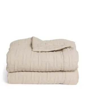 PETER REED Embroidered Kengo Throw - Neutral