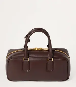 Miu Miu Arcadie Leather Top Handle Bag - Brown