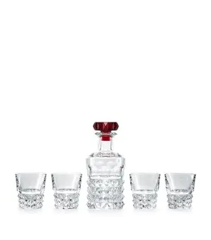 THE MARTHA, BY BACCARAT Crystal Louxor Carafe And Tumbler Bar Set - Clear